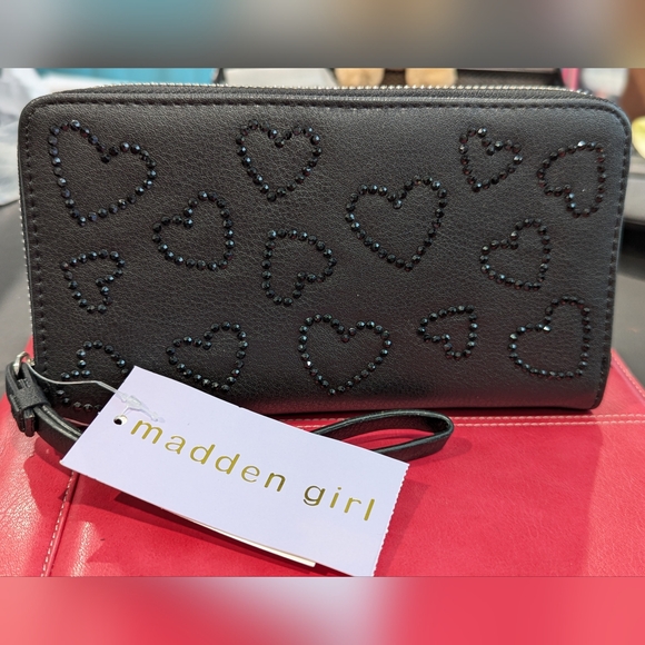 Steve Madden | Bags | Nwt Madden Girl Bella Rhinestone Hearts ...